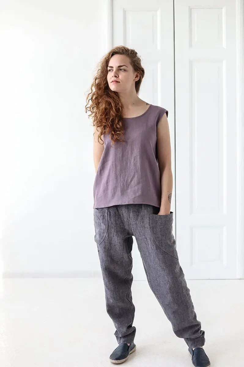 READY TO SHIP Linen Pants Capri - Epic Linen