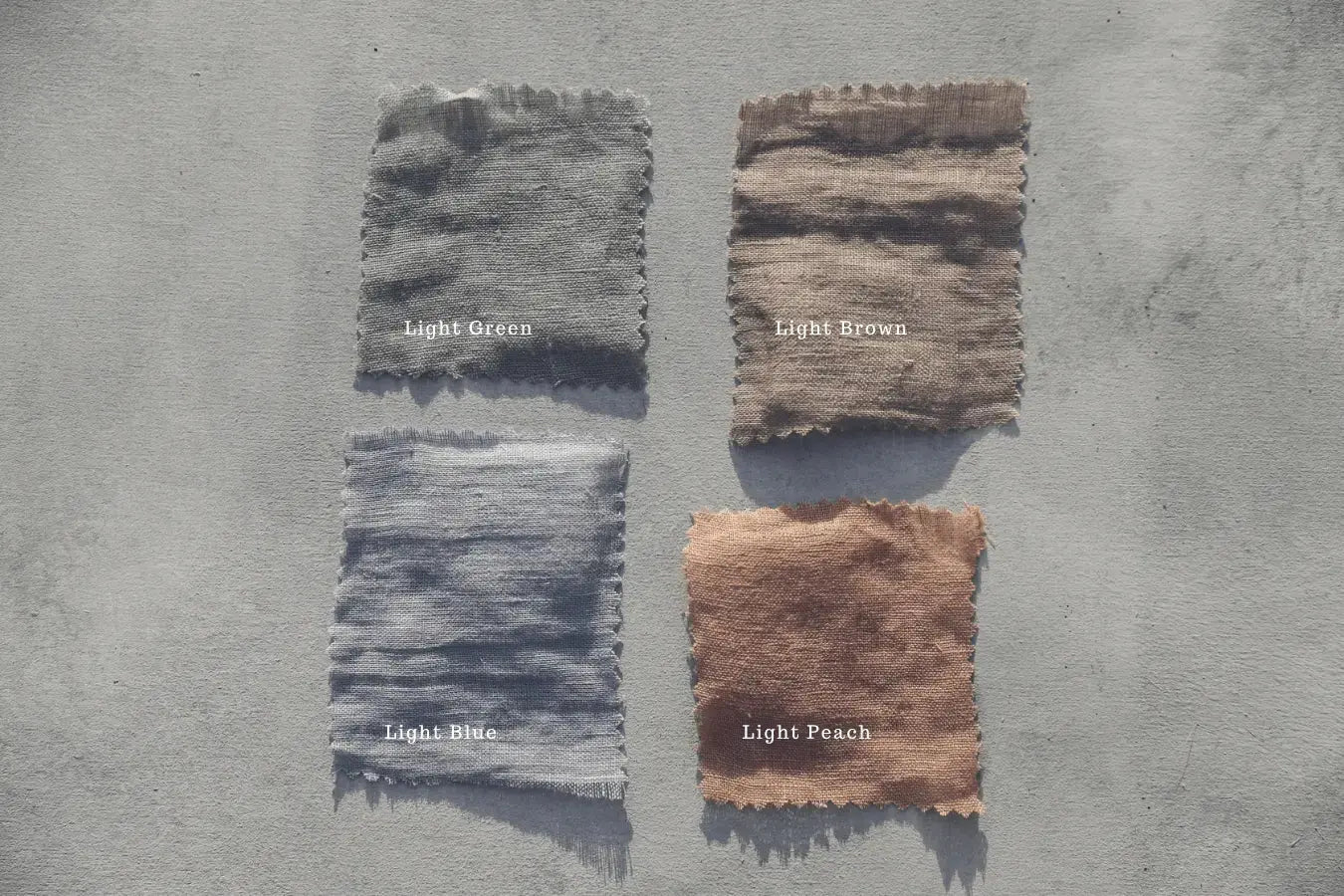 Lightweight and Gauze Linen Colour Fabric Swatches / Sample Pack