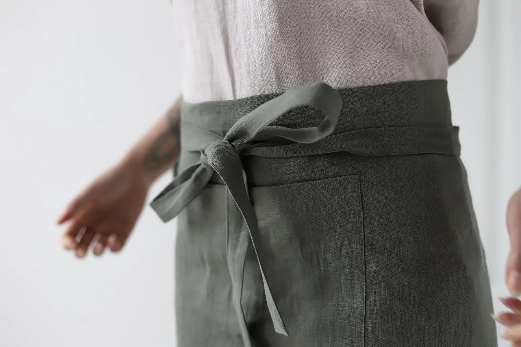 Linen Mini Cafe Apron - Epic Linen