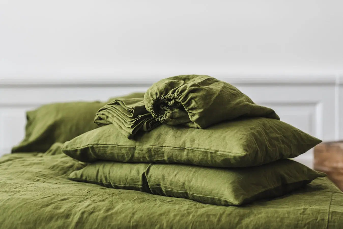 Linen Sheets Set Green Moss - Epic Linen