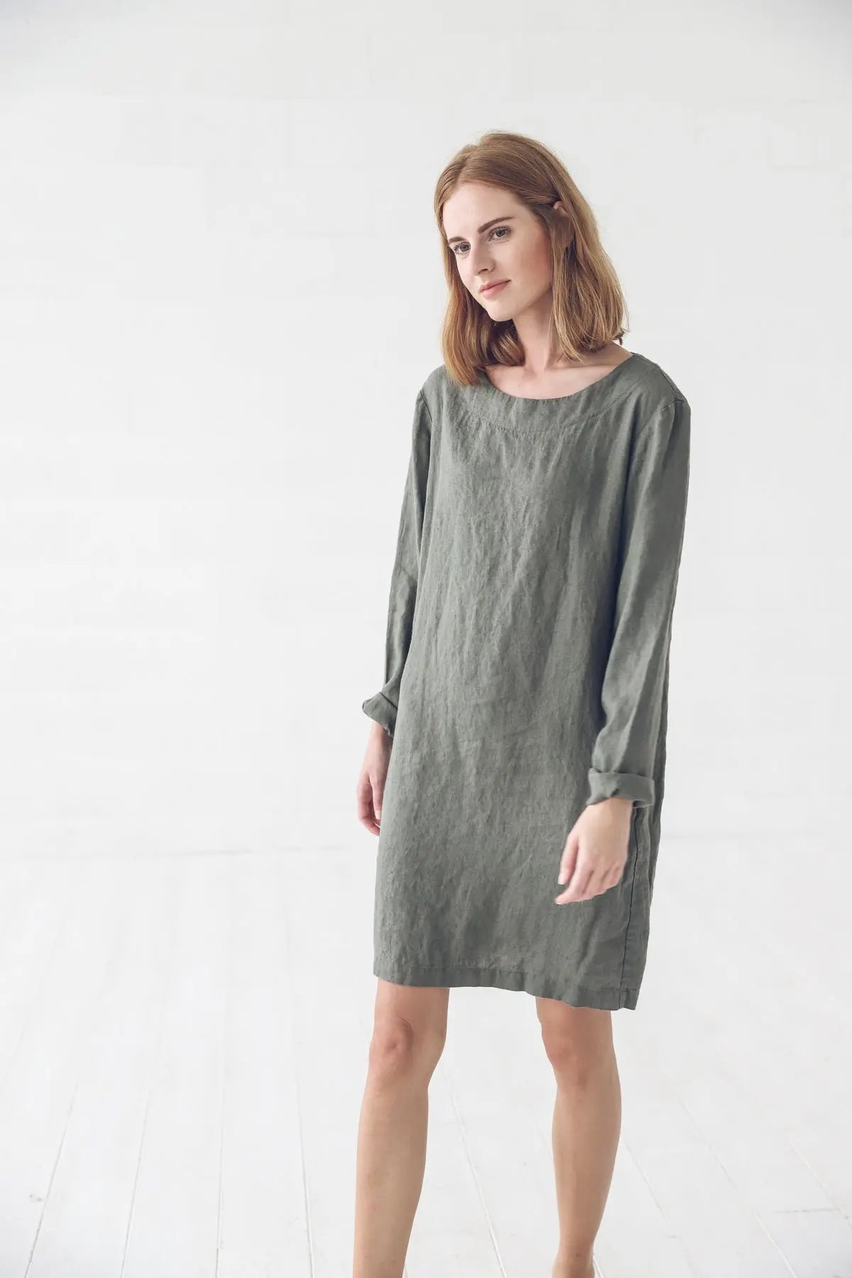 Long Sleeves Linen Dress - Epic Linen